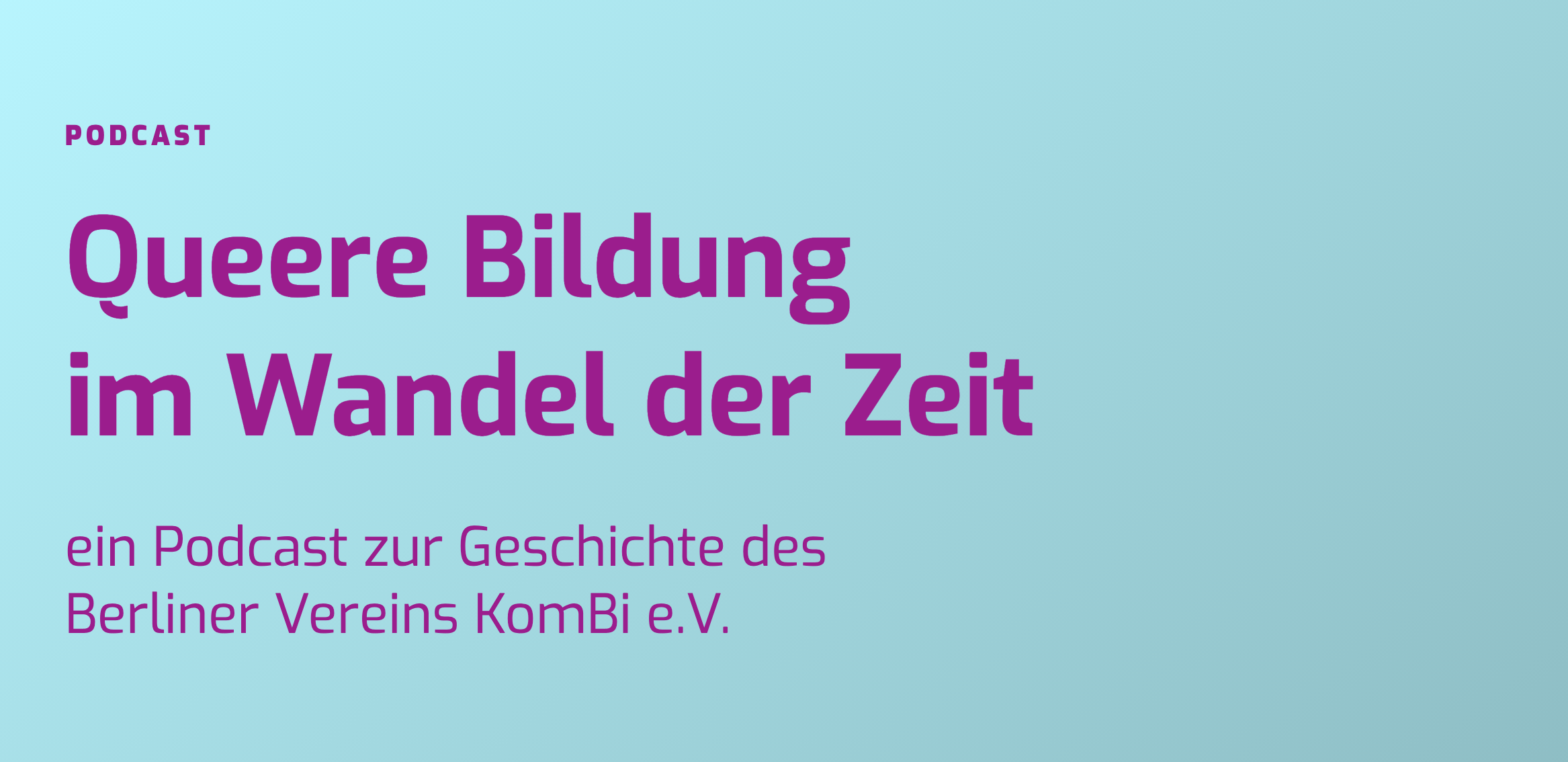 Podcast Queere Bildung